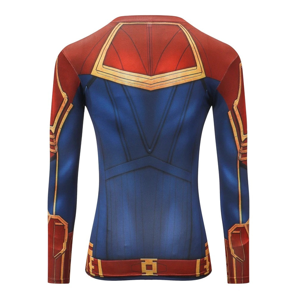 CAPTAIN MARVEL Gym shirt (women’s) – Gym Heroics Apparel